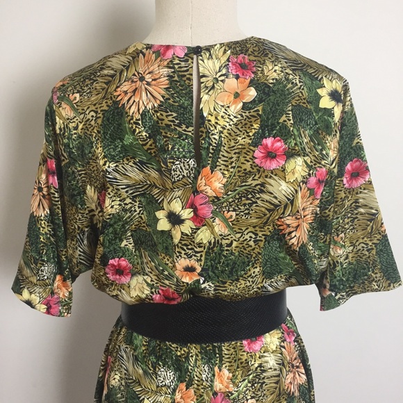 Vintage | Dresses | Vintage Jungle Print Dress | Poshmark